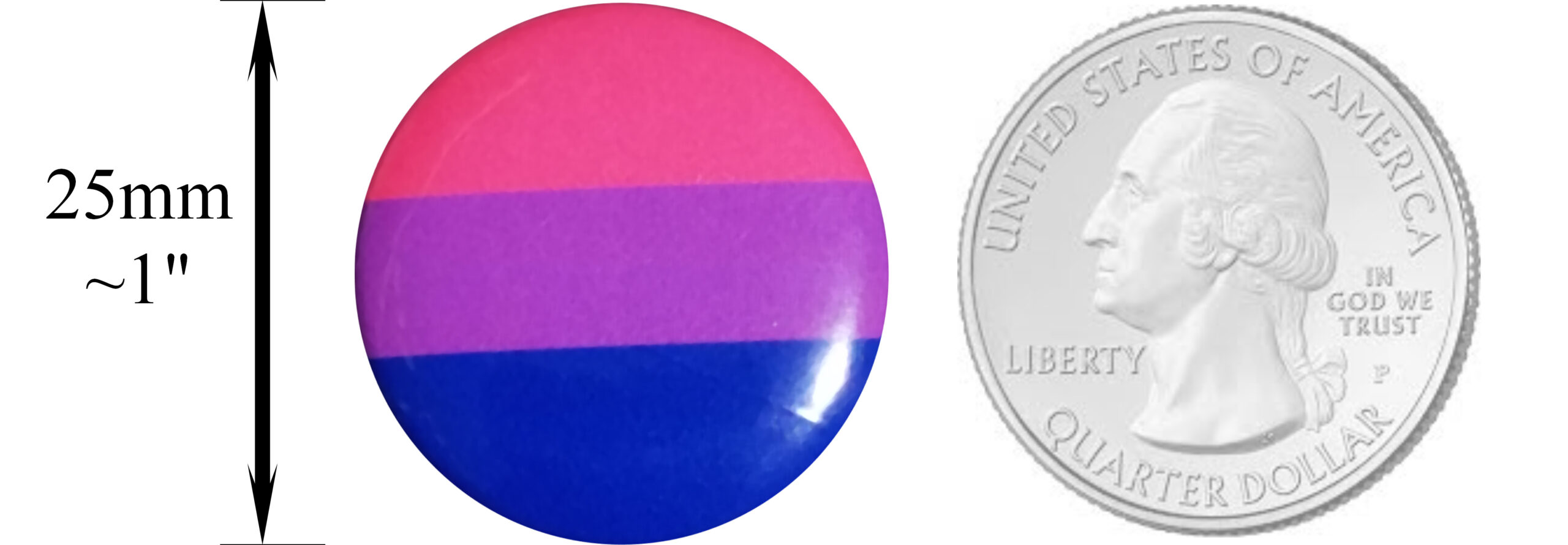 Bisexual dog pinback button plus BONUS mini bisexual flag button – NQ Ideas